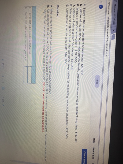 Solved Hill Connect X tml 6 Help Save & Exit Sub Check my | Chegg.com