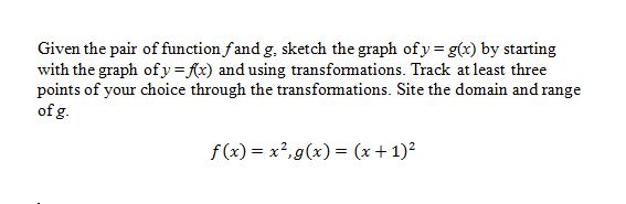 Solved Given the pair of function fand g, sketch the graph | Chegg.com