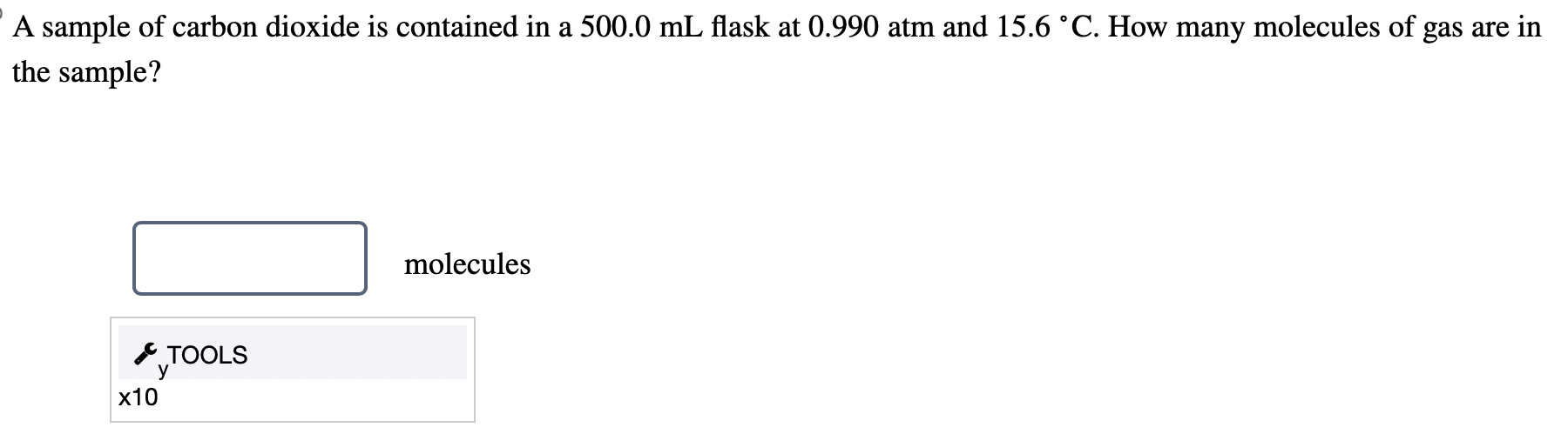 Solved A sample of carbon dioxide is contained in a 500.0 mL | Chegg.com