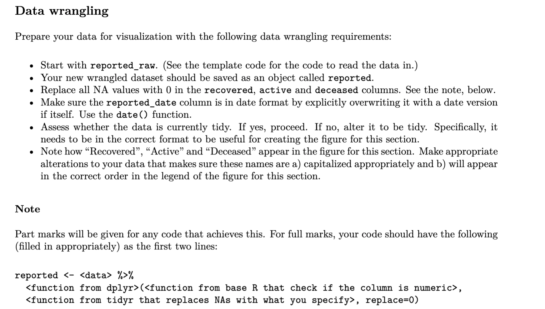 Data wrangling Prepare your data for visualization | Chegg.com