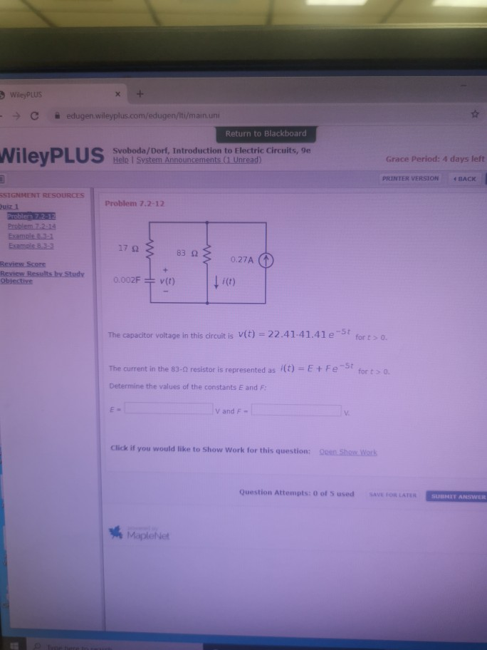 Solved 3 WileyPLUS - C e | Chegg.com