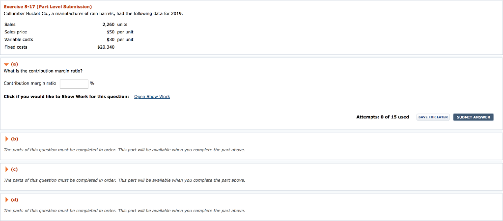 Solved Exercise 5-17 (Part Level Submission) Cullumber | Chegg.com
