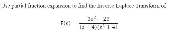 Solved Use partial fraction expansion to find the Inverse | Chegg.com