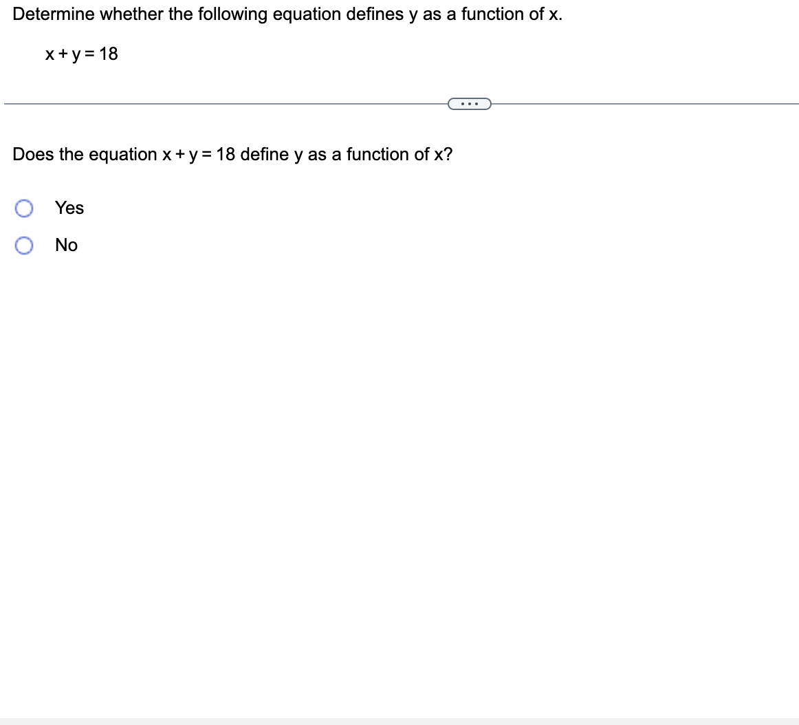 Solved Determine whether the following equation defines y | Chegg.com
