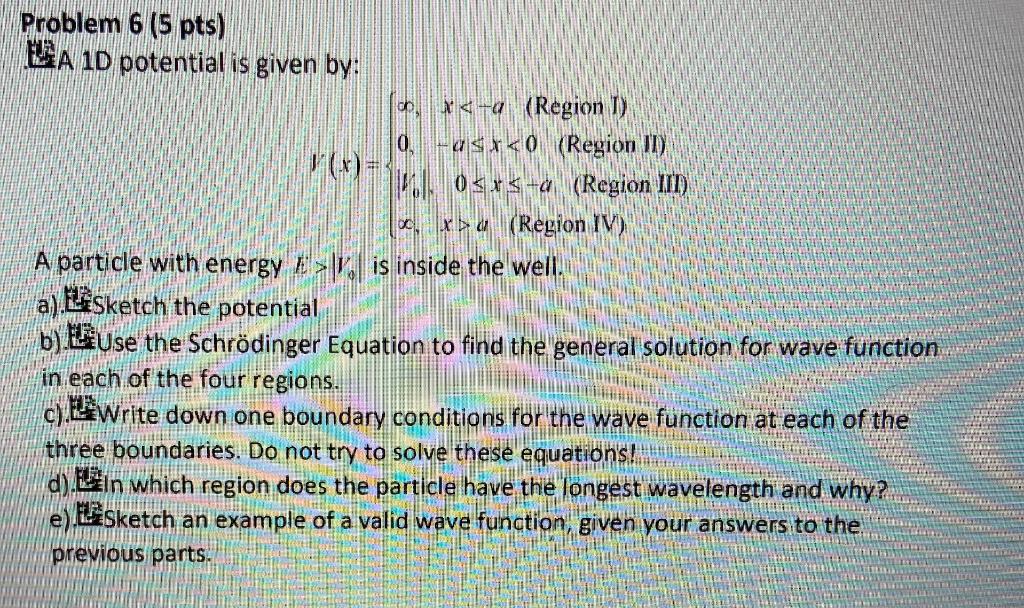 Solved 7. The wavefunctions of a particle stuck in an | Chegg.com