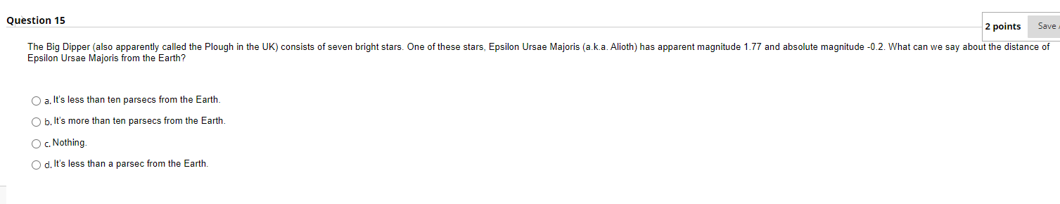 Solved A star is ten thousand parsecs from the Earth. What | Chegg.com