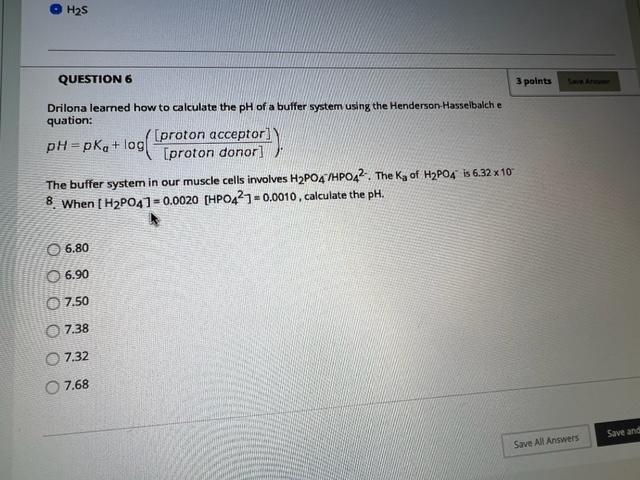 Solved H2$ QUESTION 6 3 points Drilona learned how to | Chegg.com