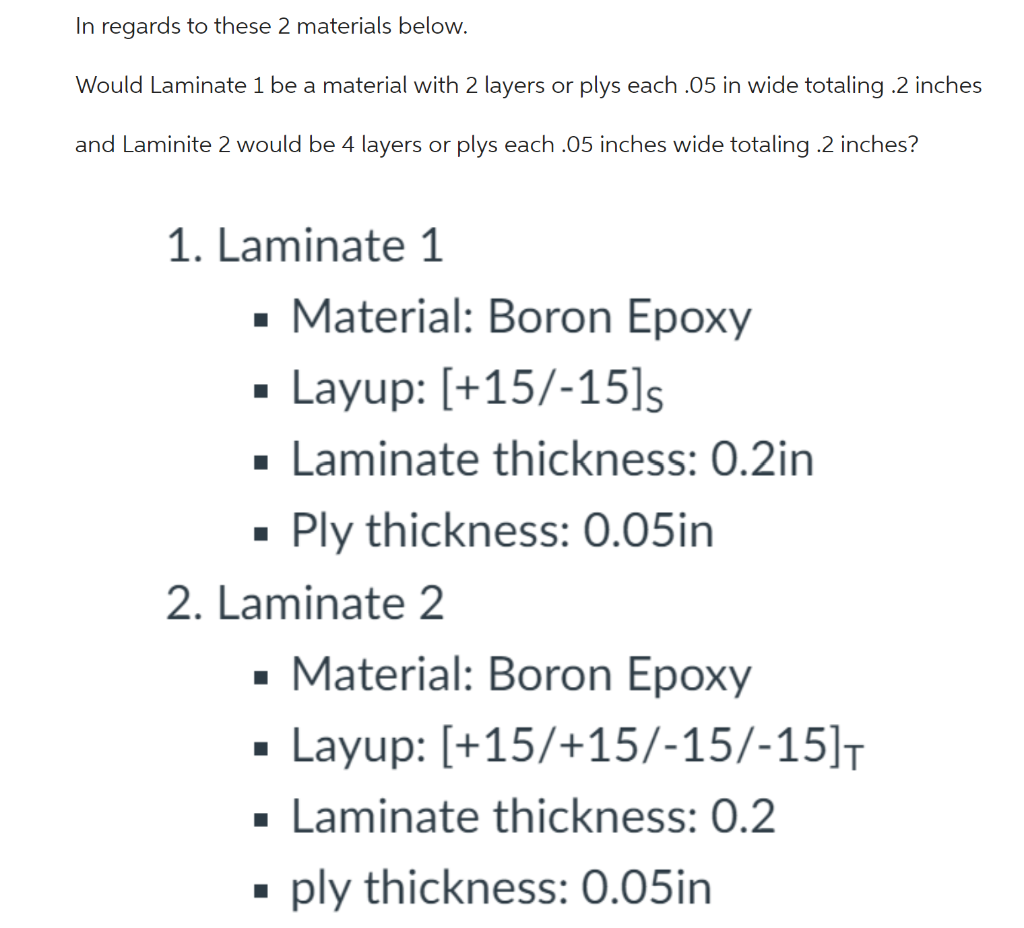 Solved In regards to these 2 materials below. Would Laminate | Chegg.com