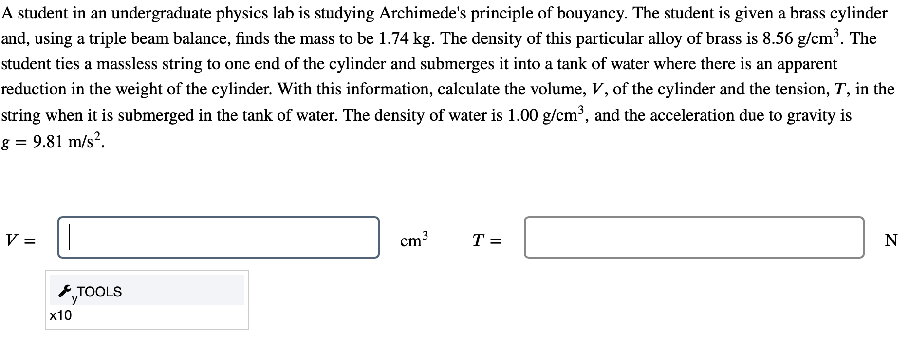 Solved A student in an undergraduate physics lab is studying | Chegg.com