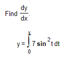 Solved Find dydxy=∫0x7sin2tdt | Chegg.com