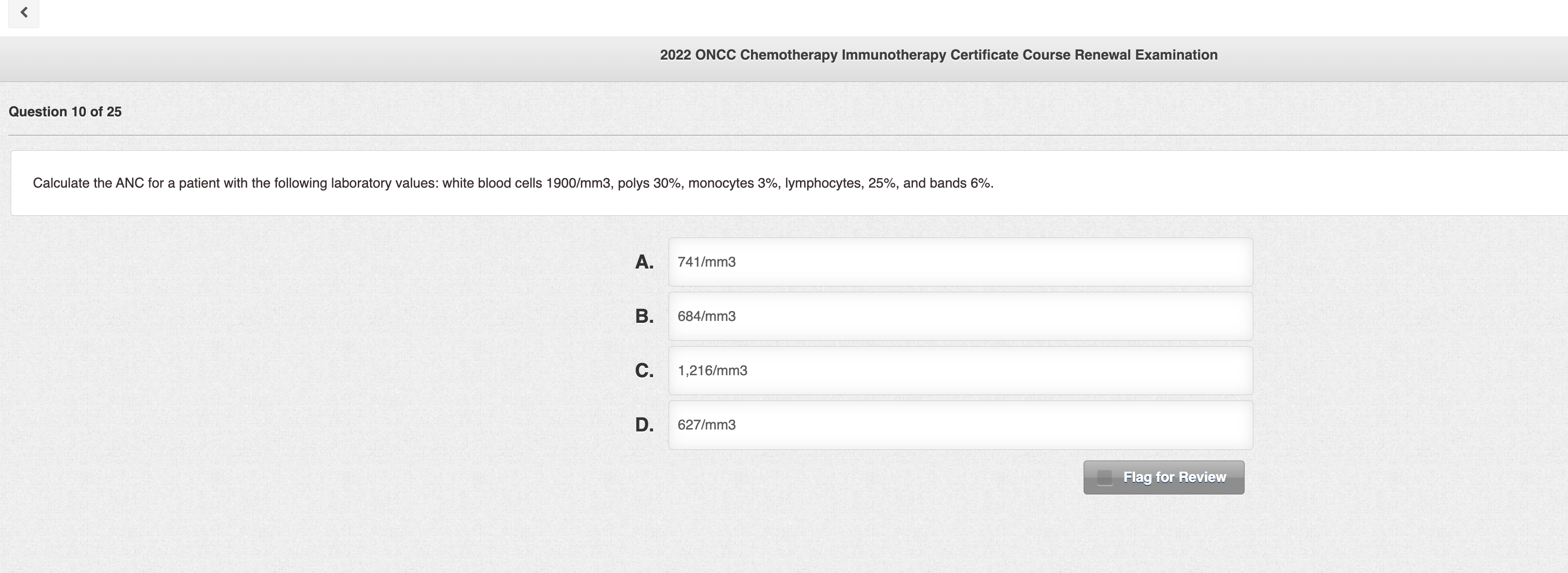 Solved Calculate the ANC for a patient with the following | Chegg.com