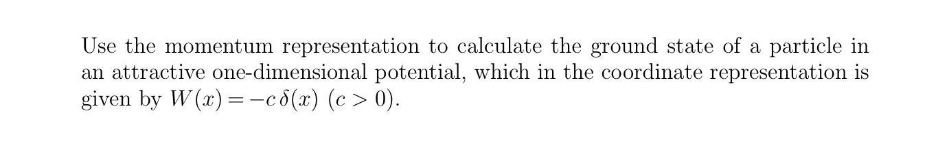 Solved Use the momentum representation to calculate the | Chegg.com