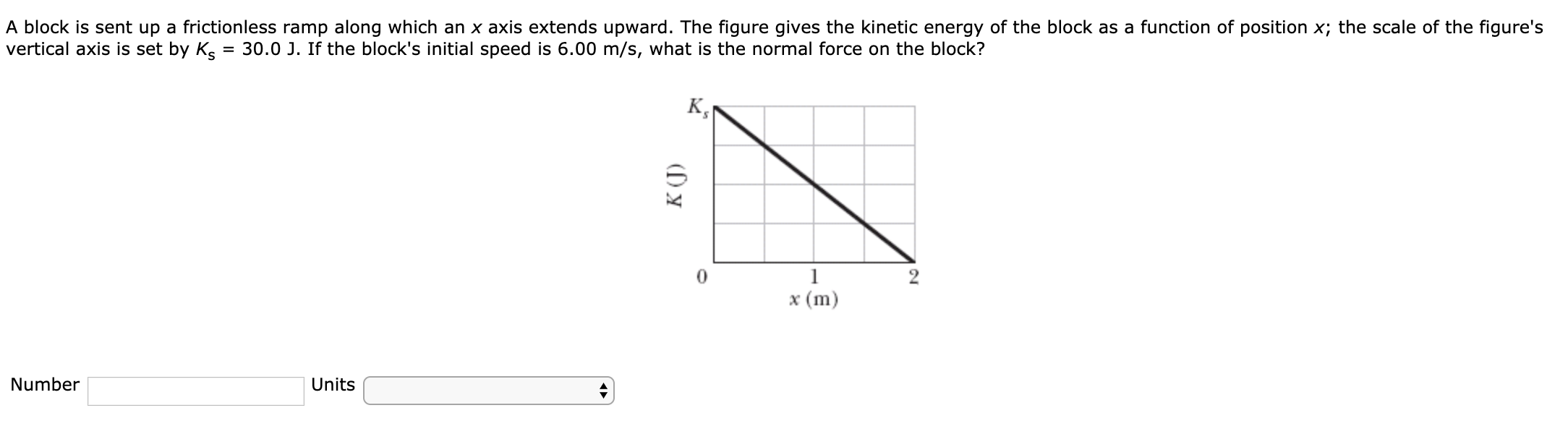 Solved A block is sent up a frictionless ramp along which an | Chegg.com