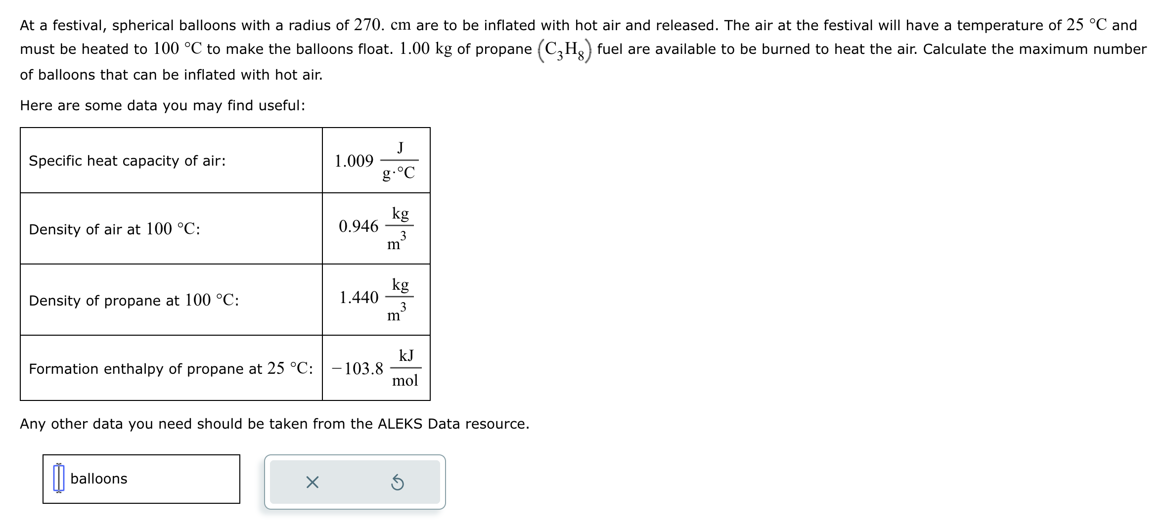 Solved At a festival, spherical balloons with a radius of | Chegg.com