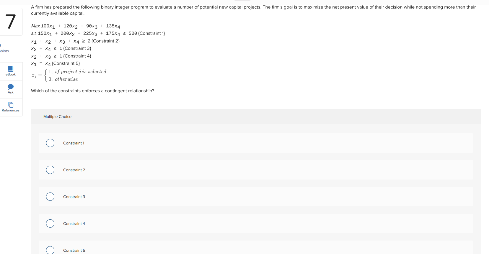 Solved currently available capital. | Chegg.com