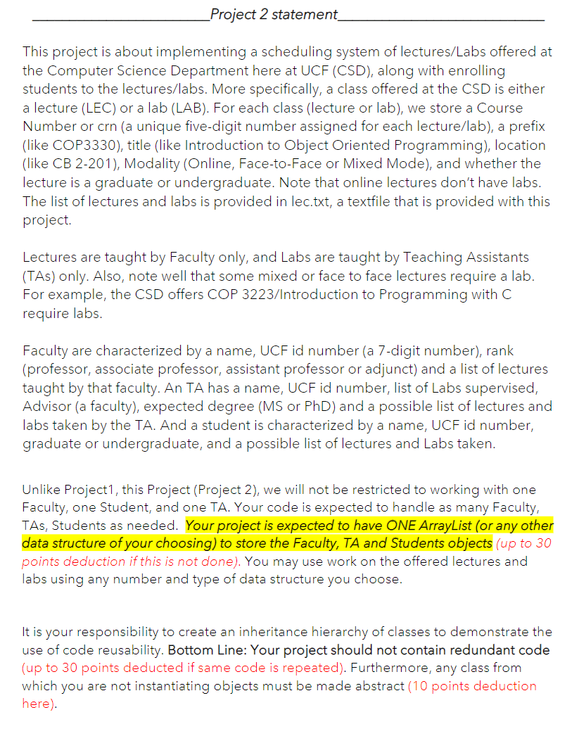 Solved Implement, in java, a scheduling system of | Chegg.com