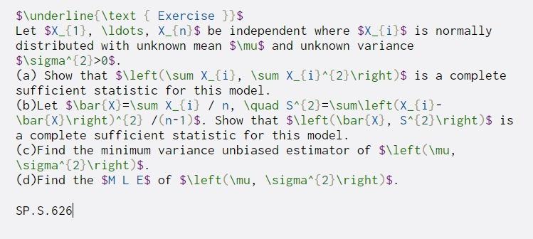 Solved $\underline{\text { Exercise }}$ Let $X_{1}, \ldots, | Chegg.com