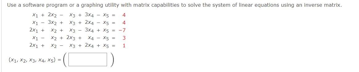 Solved Use a software program or a graphing utility with | Chegg.com