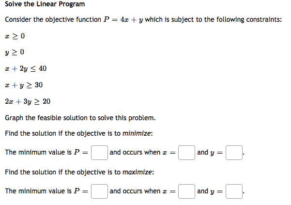 Solve the Linear Program Consider the objective | Chegg.com