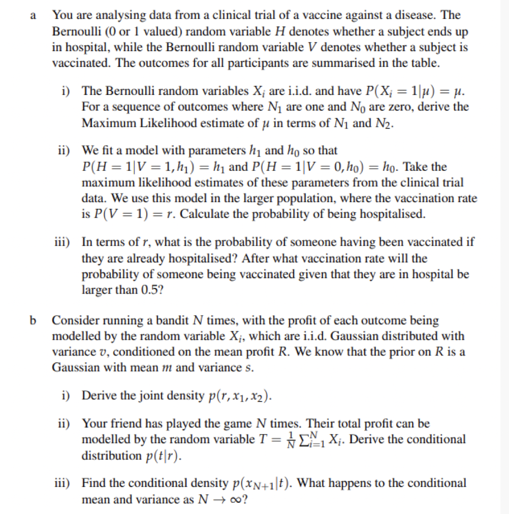 Solved a You are analysing data from a clinical trial of a | Chegg.com