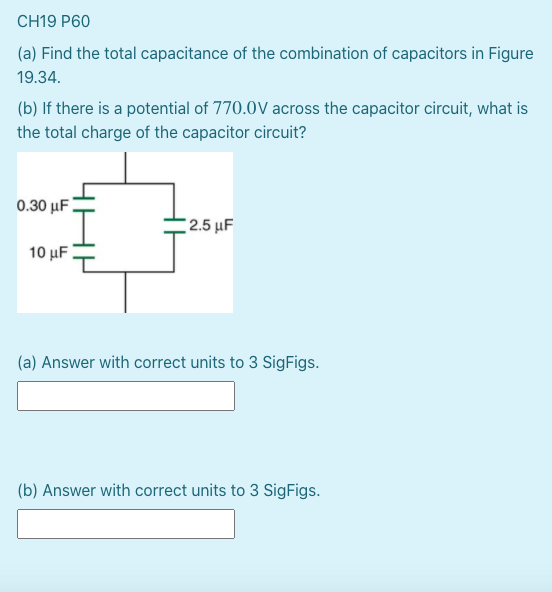Solved CH19 P60 (a) Find the total capacitance of the | Chegg.com