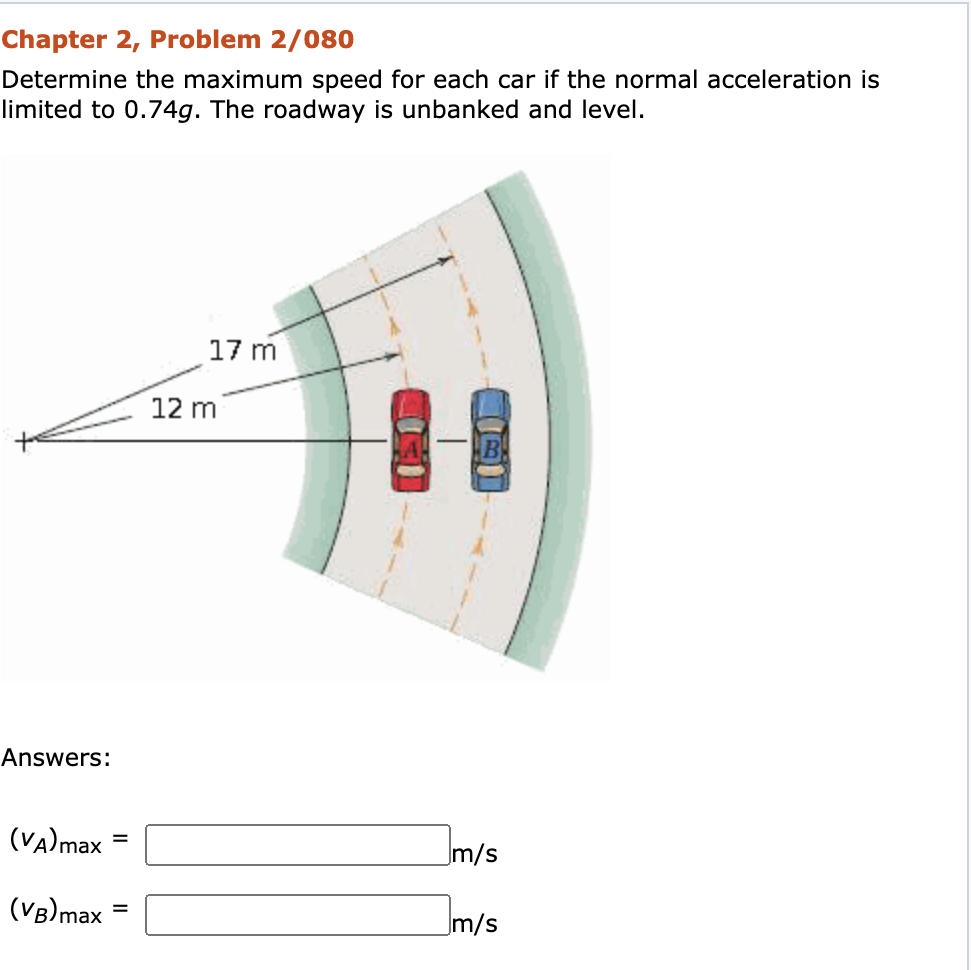 Solved Chapter 2, Problem 2/080 Determine the maximum speed | Chegg.com