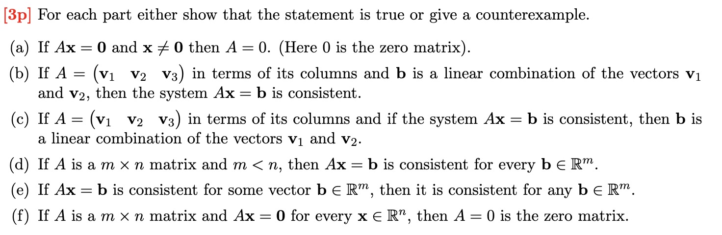 Solved [3p] For each part either show that the statement is | Chegg.com