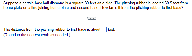 Solved Suppose a certain baseball diamond is a square 89 | Chegg.com