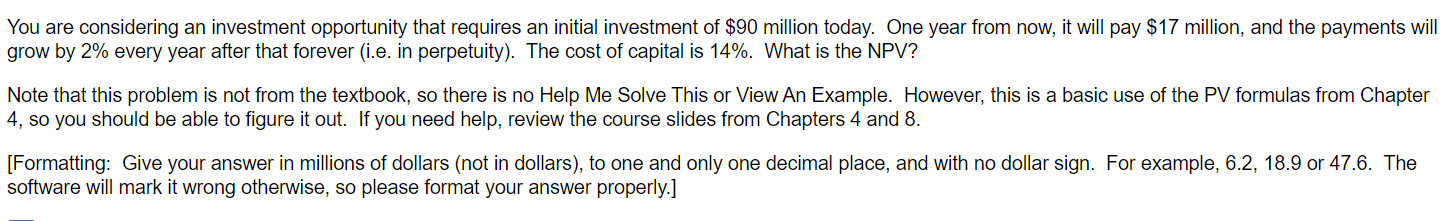 Solved You are considering an investment opportunity that | Chegg.com