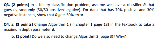 Solved Q3. [2 points] In a binary classification problem, | Chegg.com