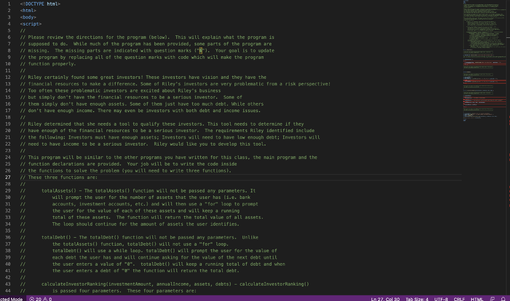 Solved let assetidentified = parseInt { prompt ('How many | Chegg.com
