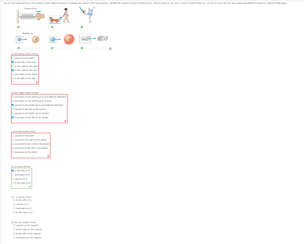 Solved One or more external forces are exerted on each | Chegg.com