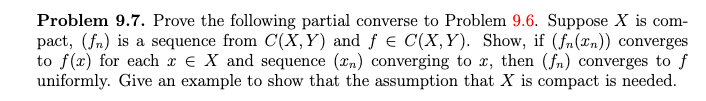 Solved Problem 9.7. Prove the following partial converse to | Chegg.com