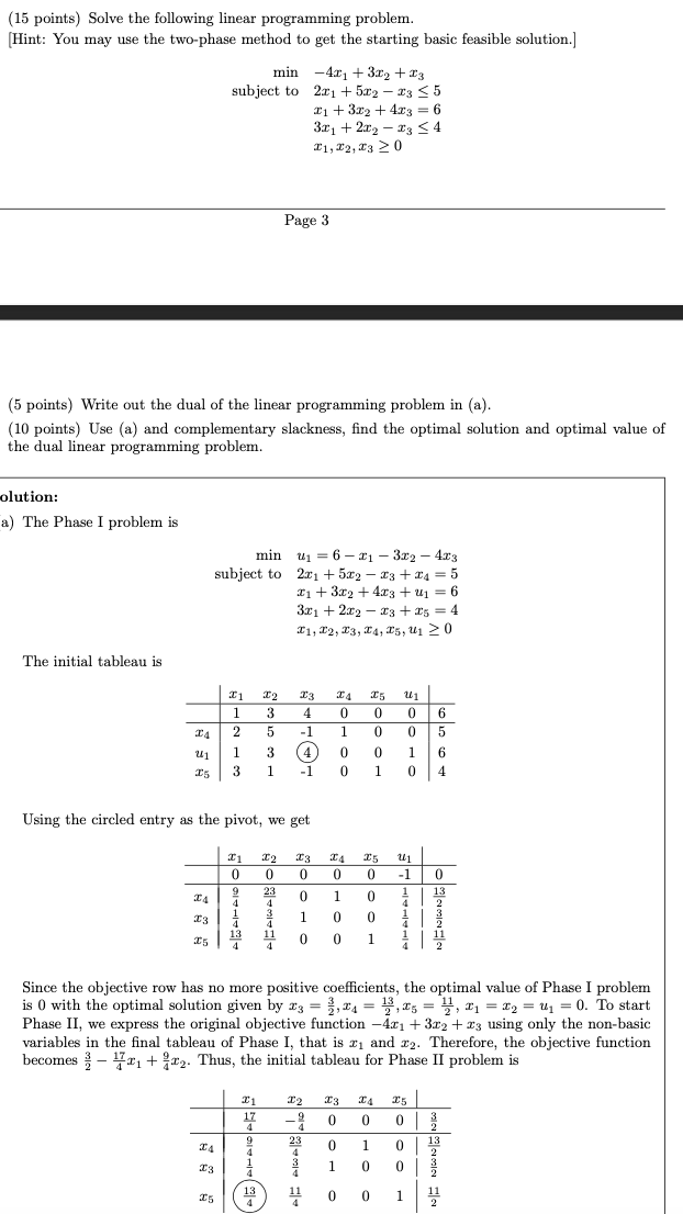 Solved i want to know how can it again the objective value z | Chegg.com