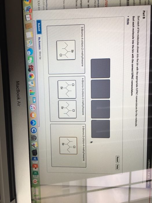 Solved Sort each of the molecules shown into the bin with | Chegg.com