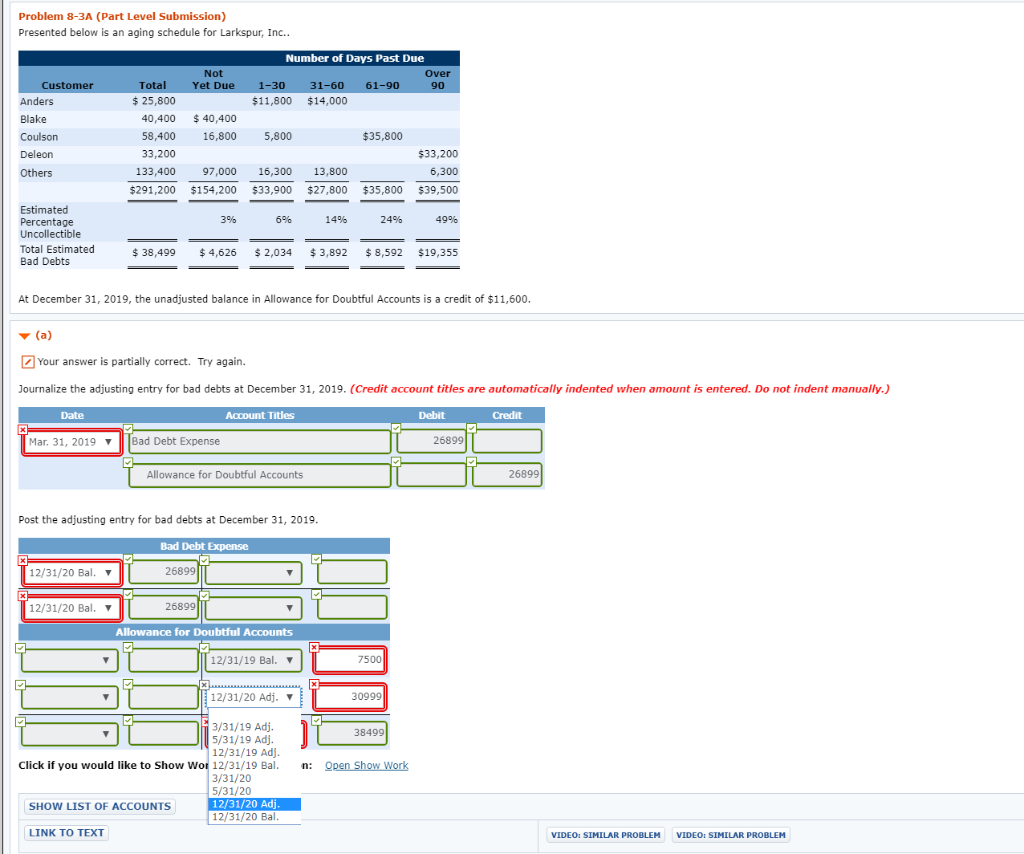 Solved Problem 8-3A (Part Level Submission) Presented below | Chegg.com