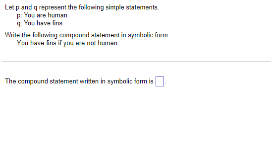 Solved Let p and q represent the following simple | Chegg.com