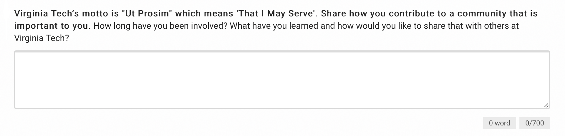 Solved Virginia Tech's motto is "Ut Prosim" which means | Chegg.com