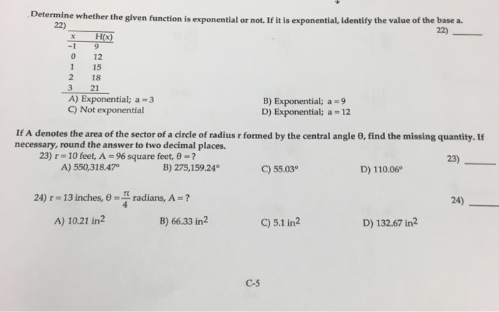 Solved Determine Whether The Given Function Is Exponential