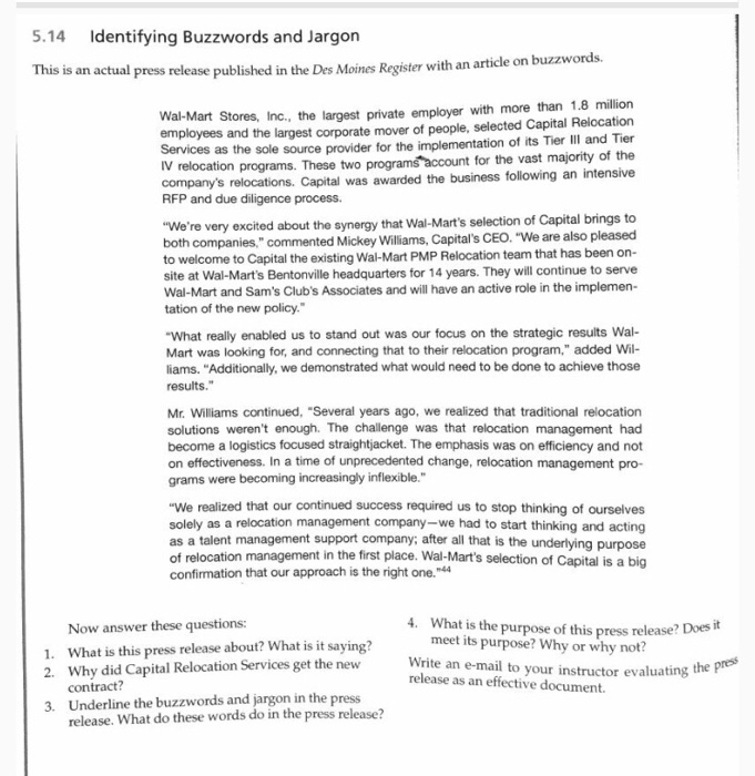 5.14 Identifying Buzzwords and Jargon This is an | Chegg.com