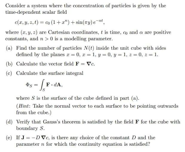 Consider a system where the concentration of | Chegg.com