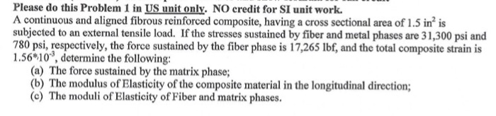 Solved A continuous and aligned fibrous reinforced | Chegg.com