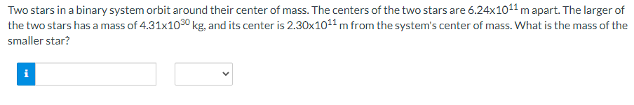 Solved Two stars in a binary system orbit around their | Chegg.com