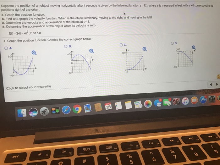 Solved Suppose The Position Of An Object Moving Horizontally