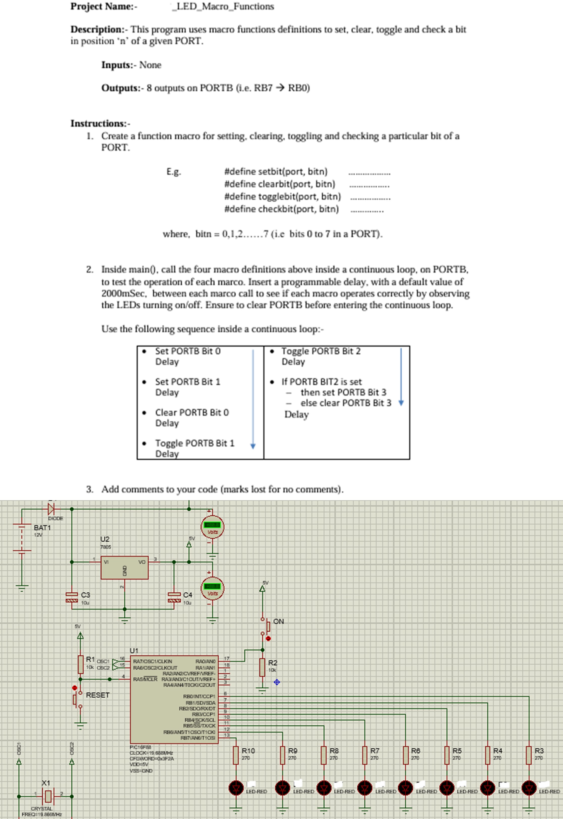 Solved Description:- ﻿This program uses macro functions | Chegg.com
