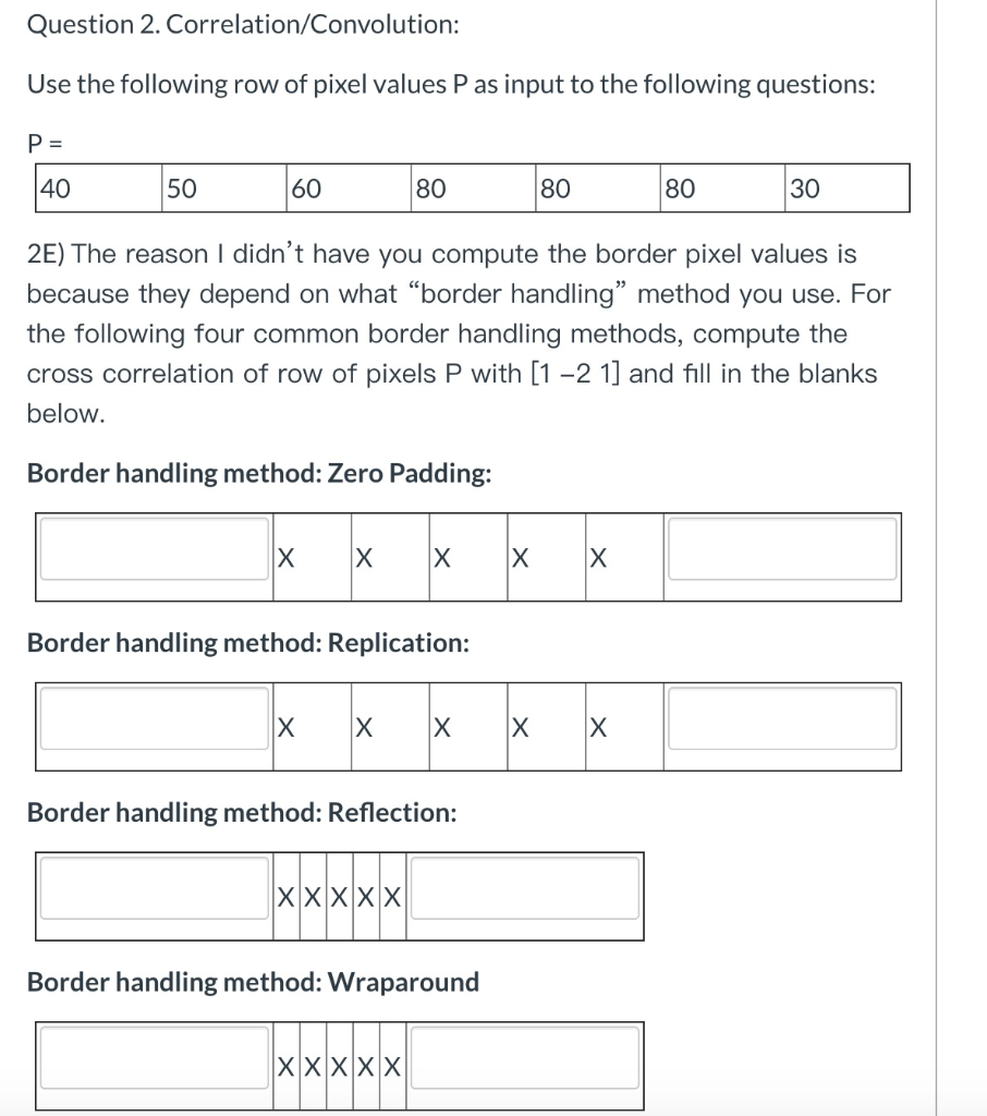 Question 2. Correlation/Convolution: Use the | Chegg.com