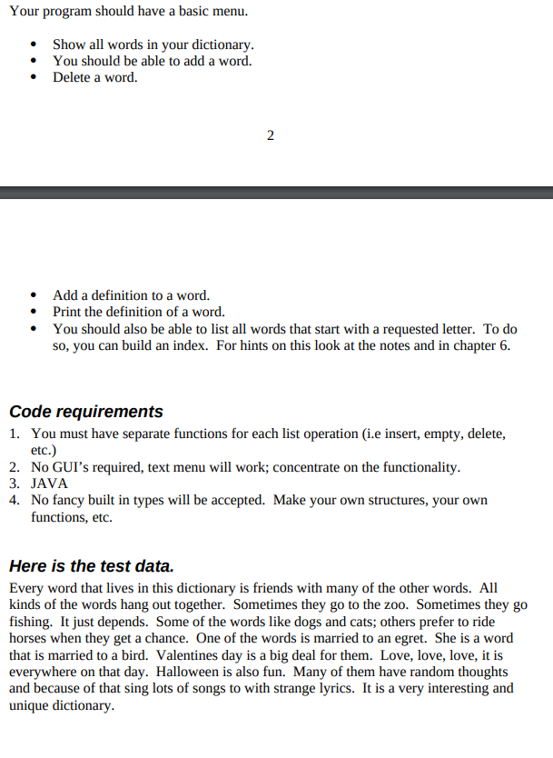 Solved Program You are to write a program that reads a file | Chegg.com