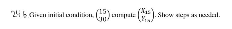 Solved 24. For an uncoupled linear discrete-time model in | Chegg.com