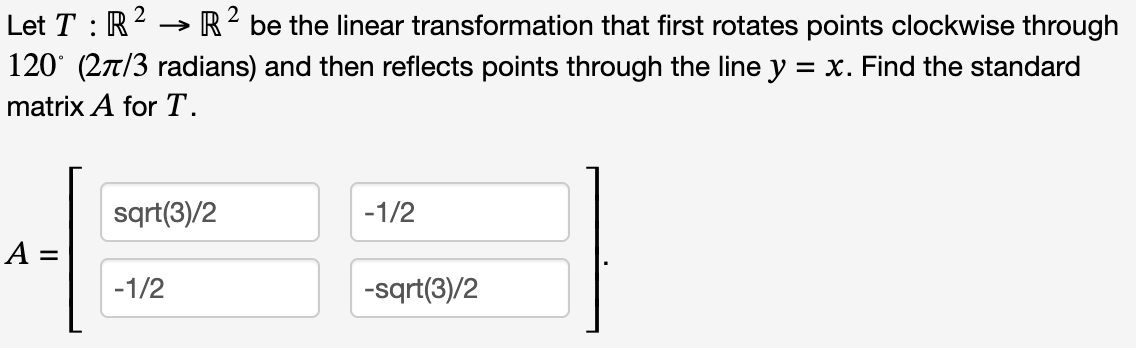 Let T:R2→R2 be the linear transformation that first | Chegg.com