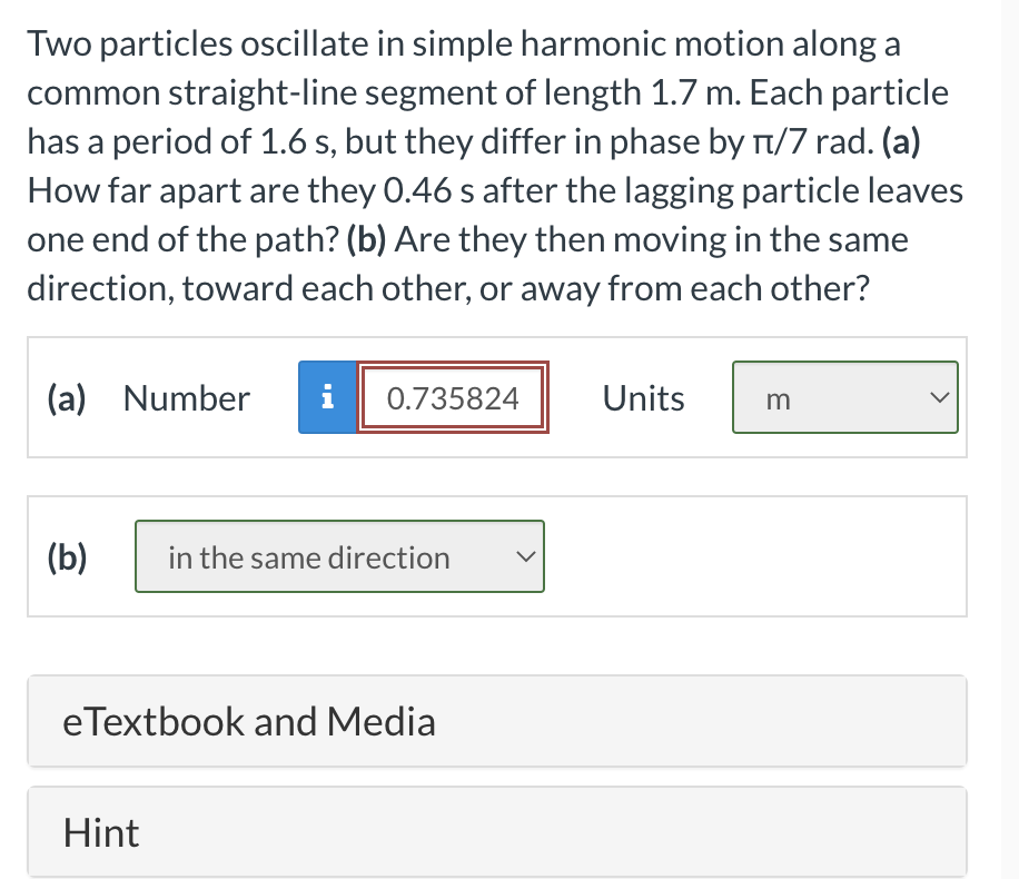 Solved Two particles oscillate in simple harmonic motion | Chegg.com